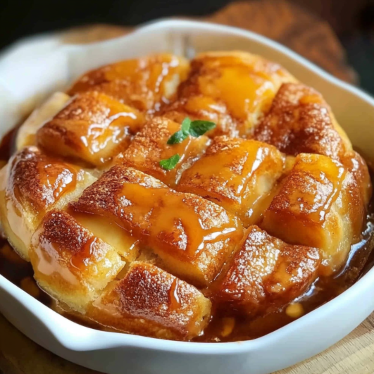 Caramelized Bread Pudding Delight – Recipe quick and easy